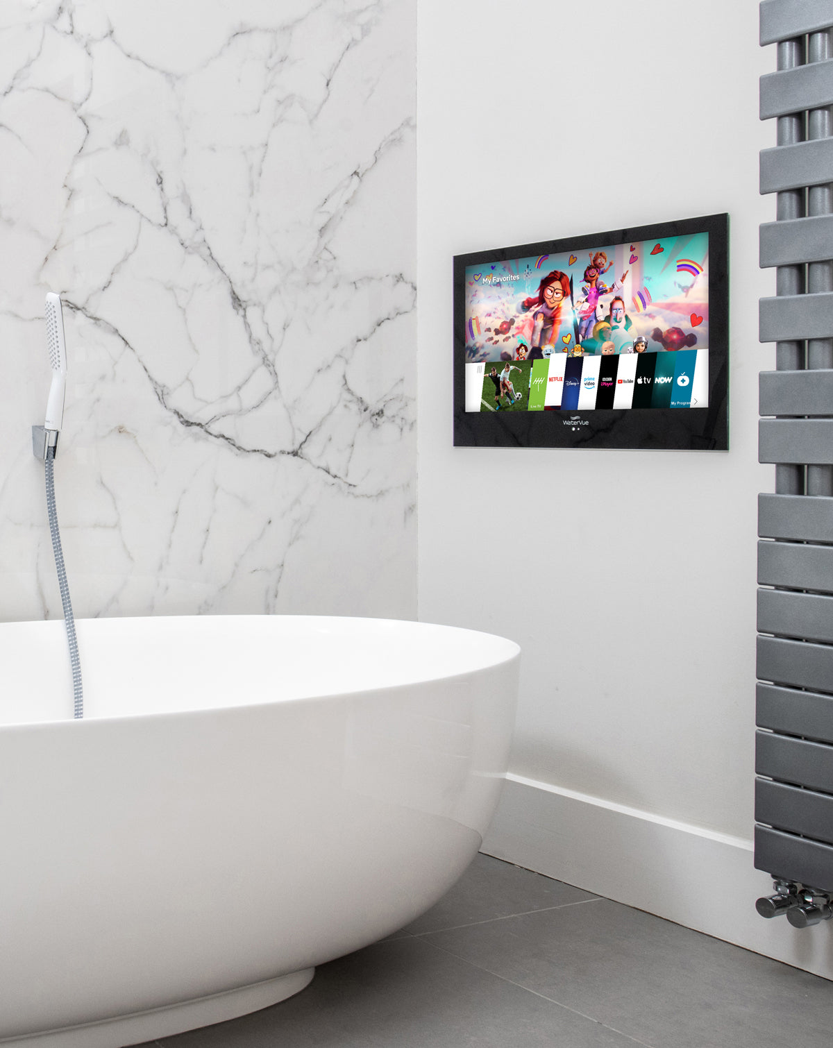 24" Watervue Bathroom TV Black webOS – Bathroomtv.co.uk