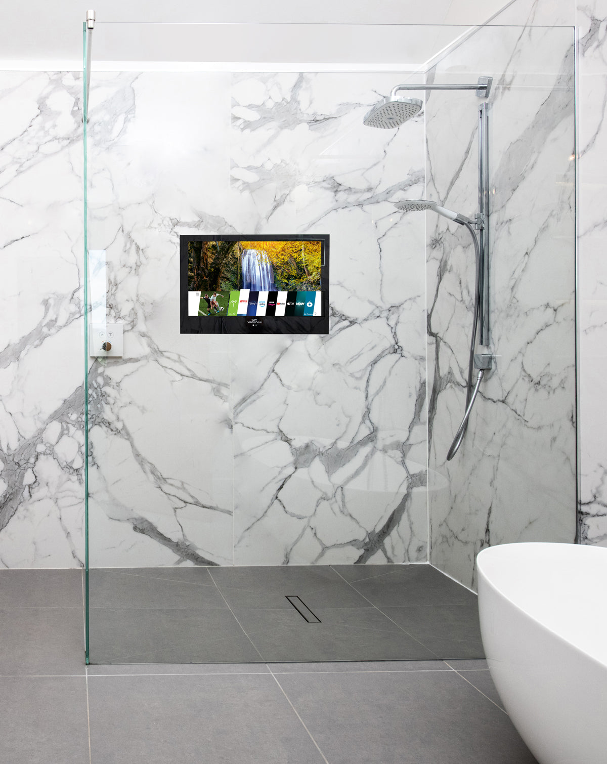 24" Watervue Bathroom TV Black webOS – Bathroomtv.co.uk