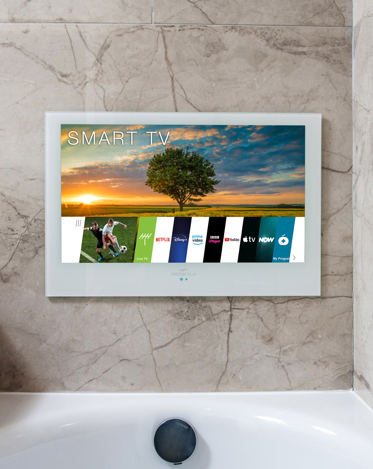 32" Watervue Bathroom TV White webOS – Bathroomtv.co.uk